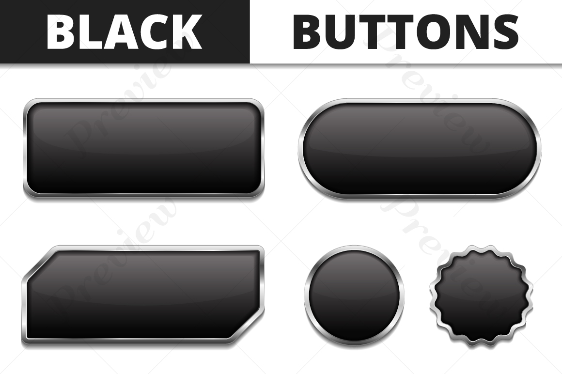 Black Buttons ~ Graphics on Creative Market
