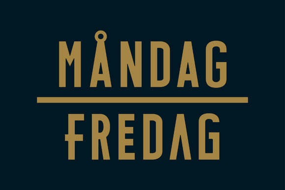 MÅNDAG - FREDAG Typeface ~ Fonts on Creative Market