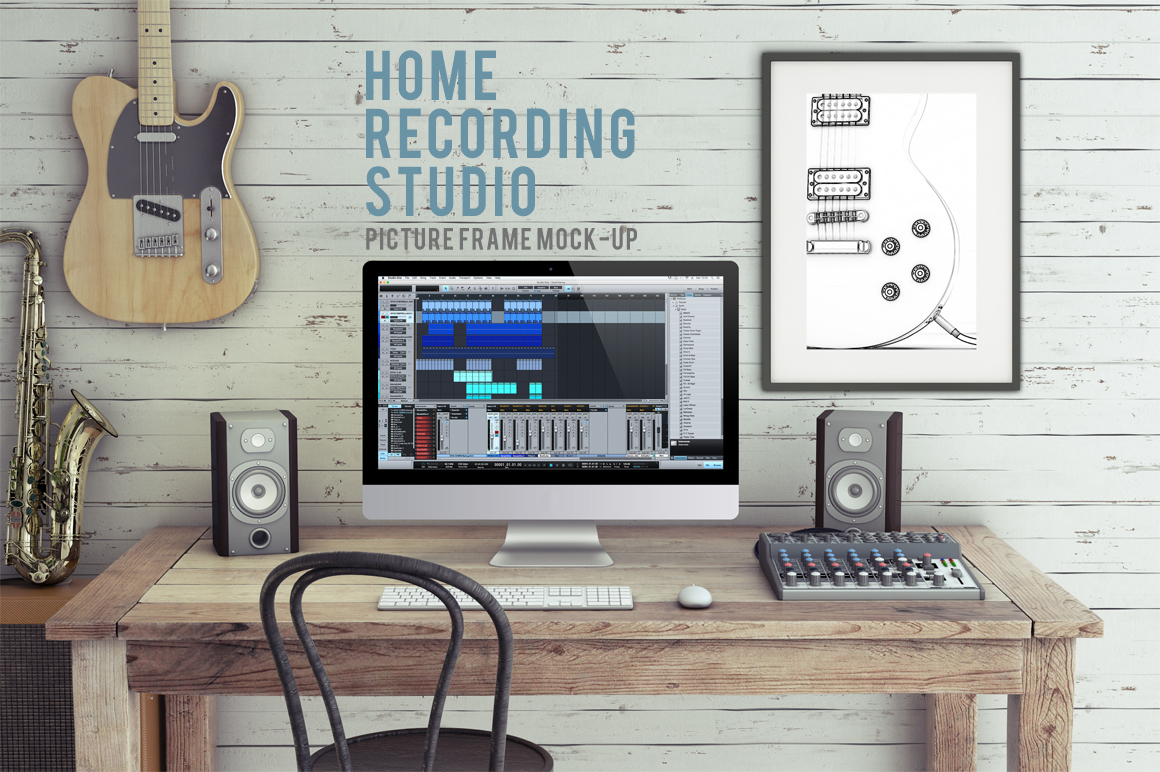 Home Recording Studio Mock-Up ~ Product Mockups on Creative Market