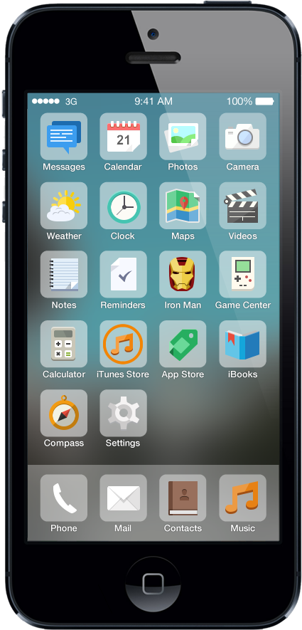iOS 7 Flat Icons Reimagined - Creative Market Blog