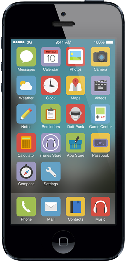 iOS 7 Flat Icons Reimagined - Creative Market Blog