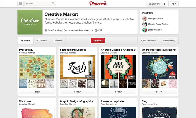 50 Creative Market Shops to Follow on Pinterest - Creative Market Blog