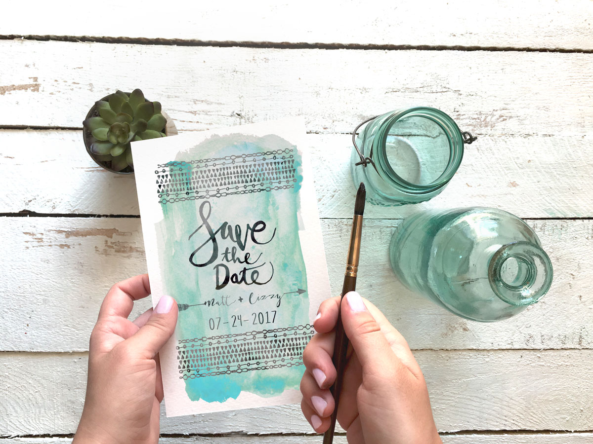 How to Hand Letter Your Own Save the Dates - Creative Market Blog