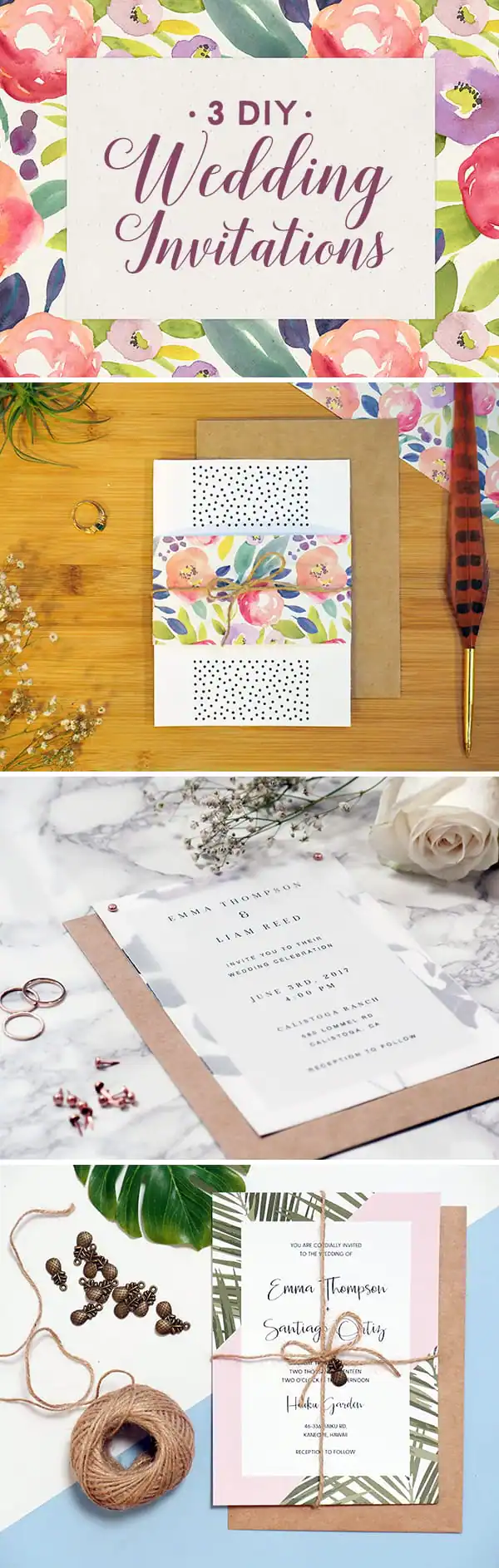 3 DIY Wedding Invitations That Are Unique and Affordable - Creative ...