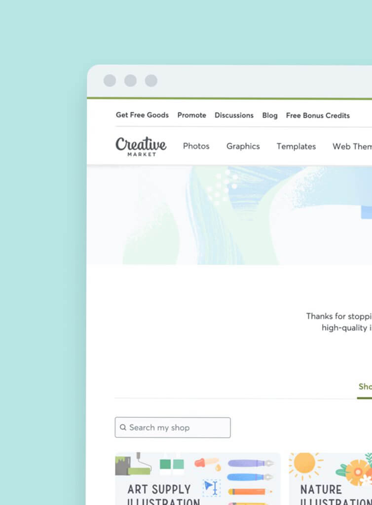 Designing a New Profile for Creative Market Shops - Creative Market Blog