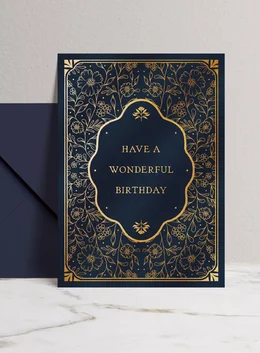 How to Create a Golden Vintage Floral Greeting Card on Procreate ...