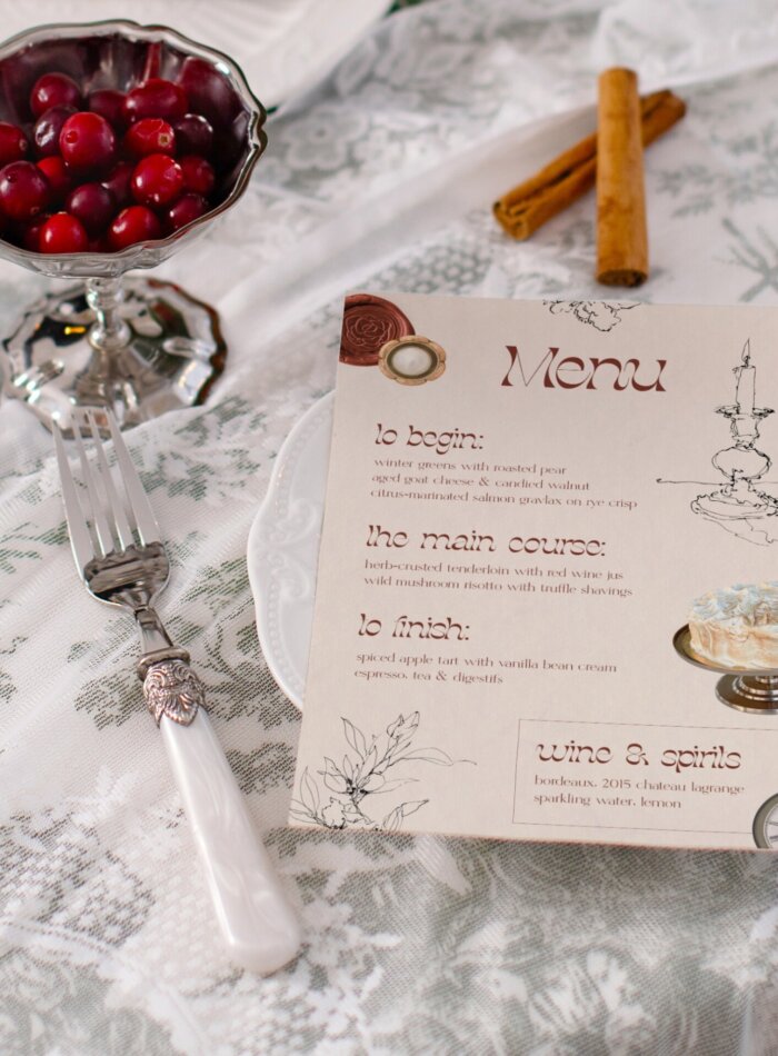 Design It Yourself: A Classic Dinner Menu for the Season’s Gatherings ...