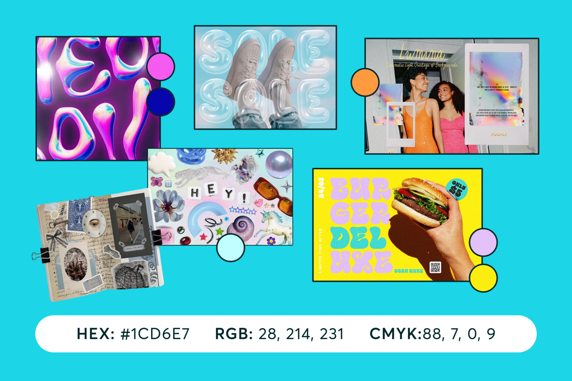 Introducing Our Color of the Season: Holo Cyan - Creative Market Blog