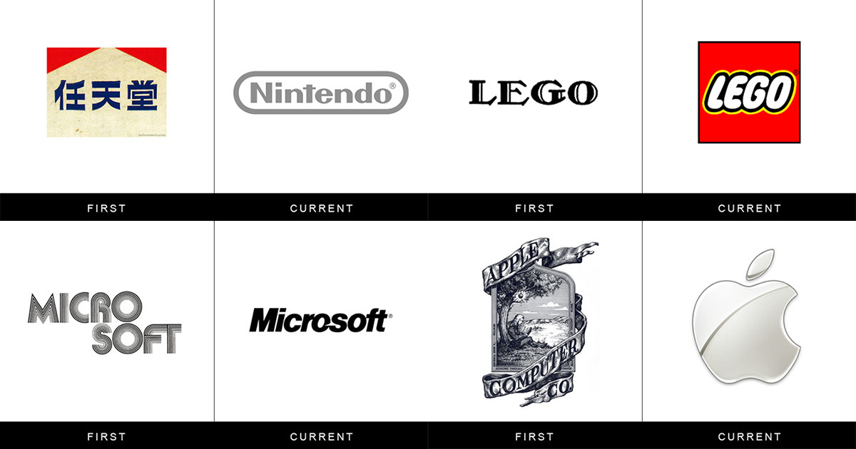 Compare Original and Current Logos of Top Brands for a Trip Back in ...