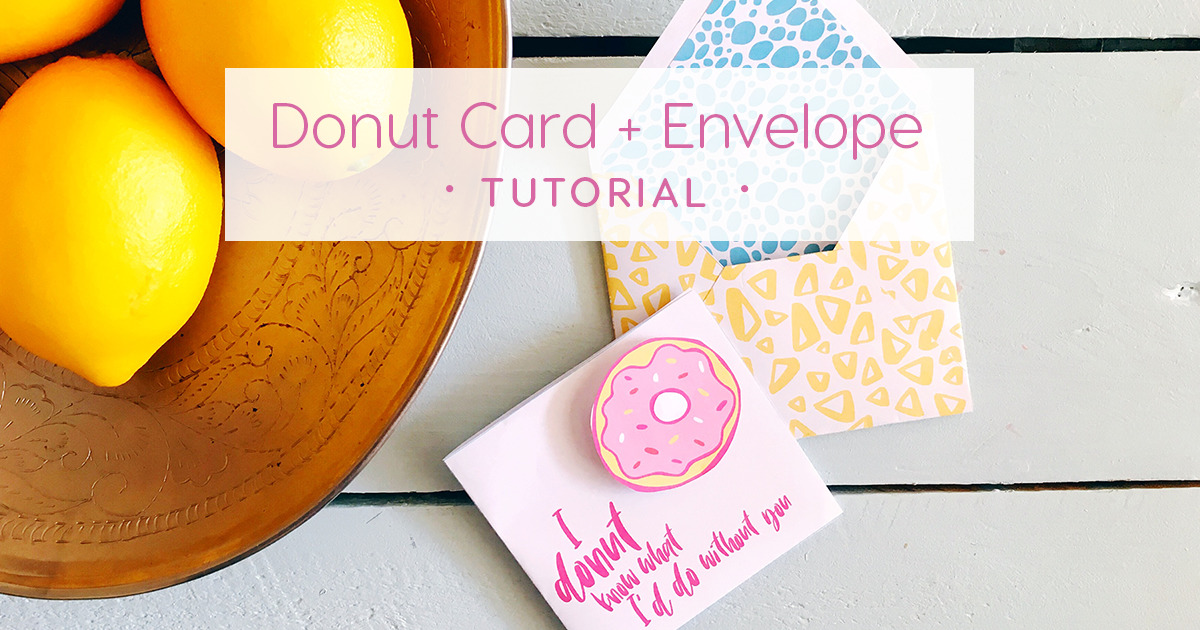 Fun Donut Card and Envelope Tutorial - Creative Market Blog