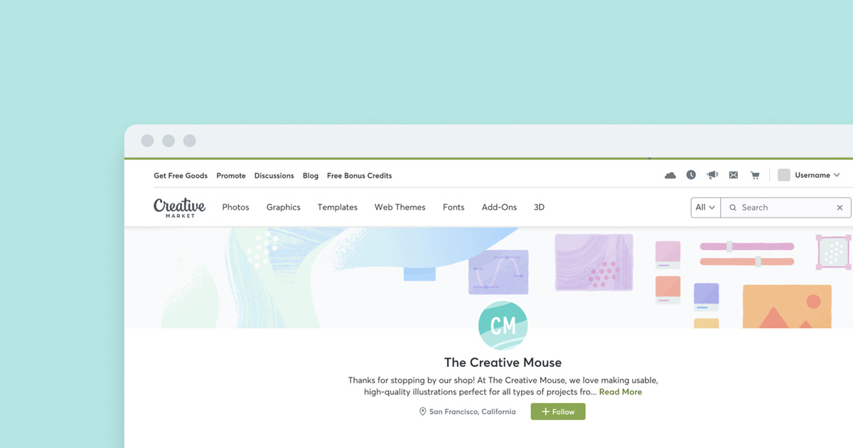 Designing a New Profile for Creative Market Shops - Creative Market Blog
